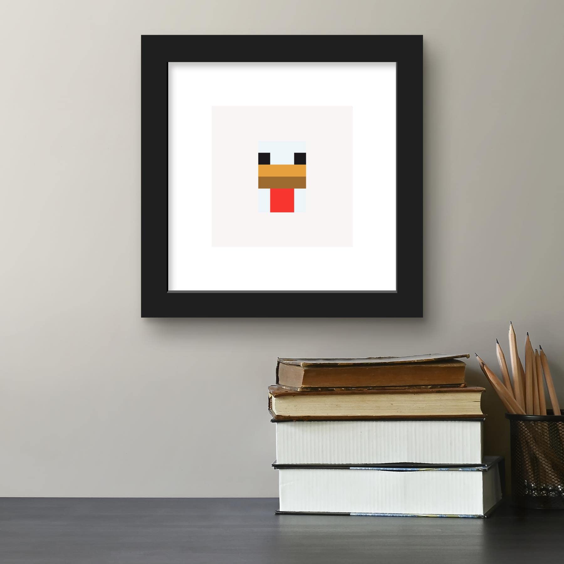 Minecraft Chicken Face Pixel Art Chick Fuse Bead Patterns Gallery