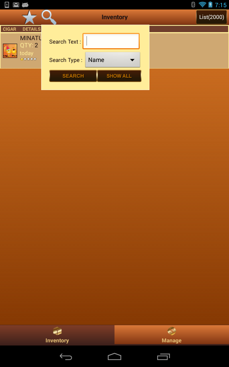 Cigar Inventory Tracker - App on Amazon Appstore