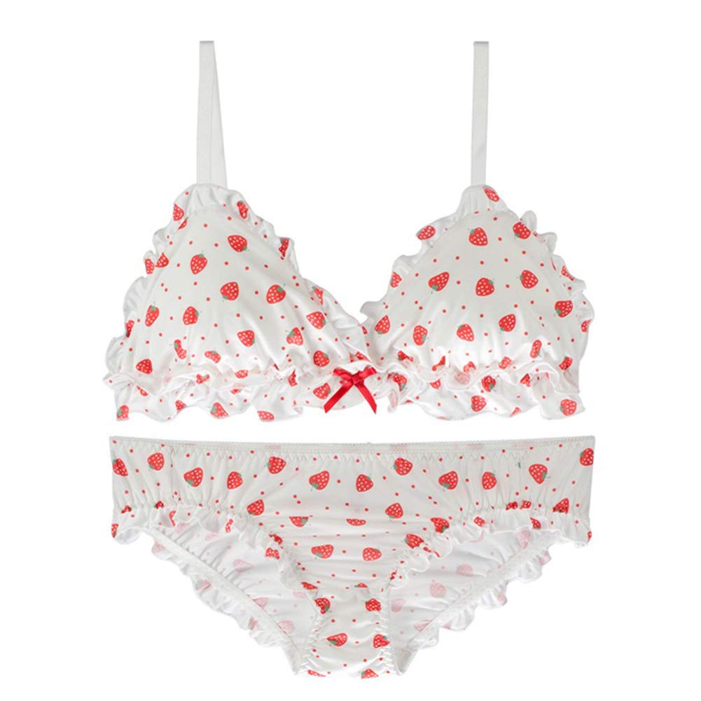 Joyralcosjapanese Strawberry Bra And Panty Lingerie Set Anime Cosplay ...