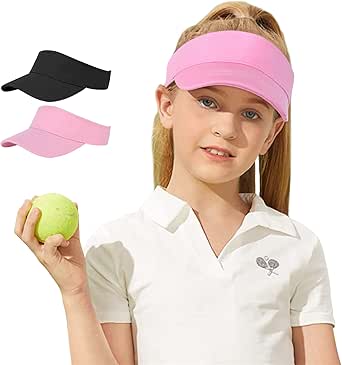 Amazon.com: Century Star UPF 50+ Kids Visor Sun Hat Adjustable Girls ...
