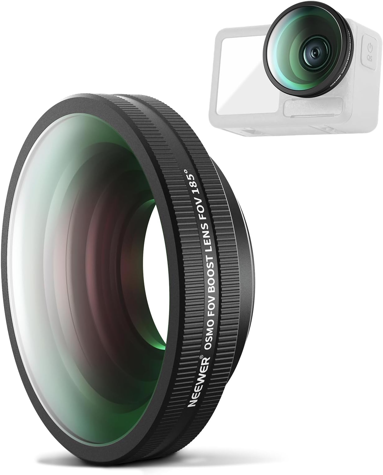 Amazon.com : NEEWER OSMO Action FOV Boost Lens, 185° FOV Wide Angle ...