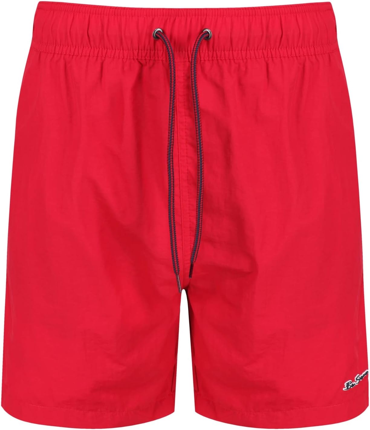 Ben Sherman Mens Swim Shorts in Red Medium Length, Classic Style ...