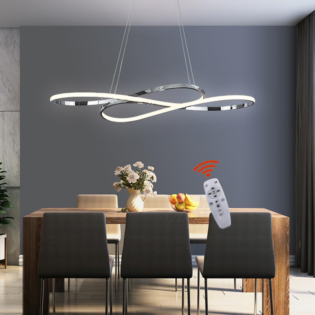 Dimmable LED Pendant Light Dining Room Table Chandelier Kitchen Island ...