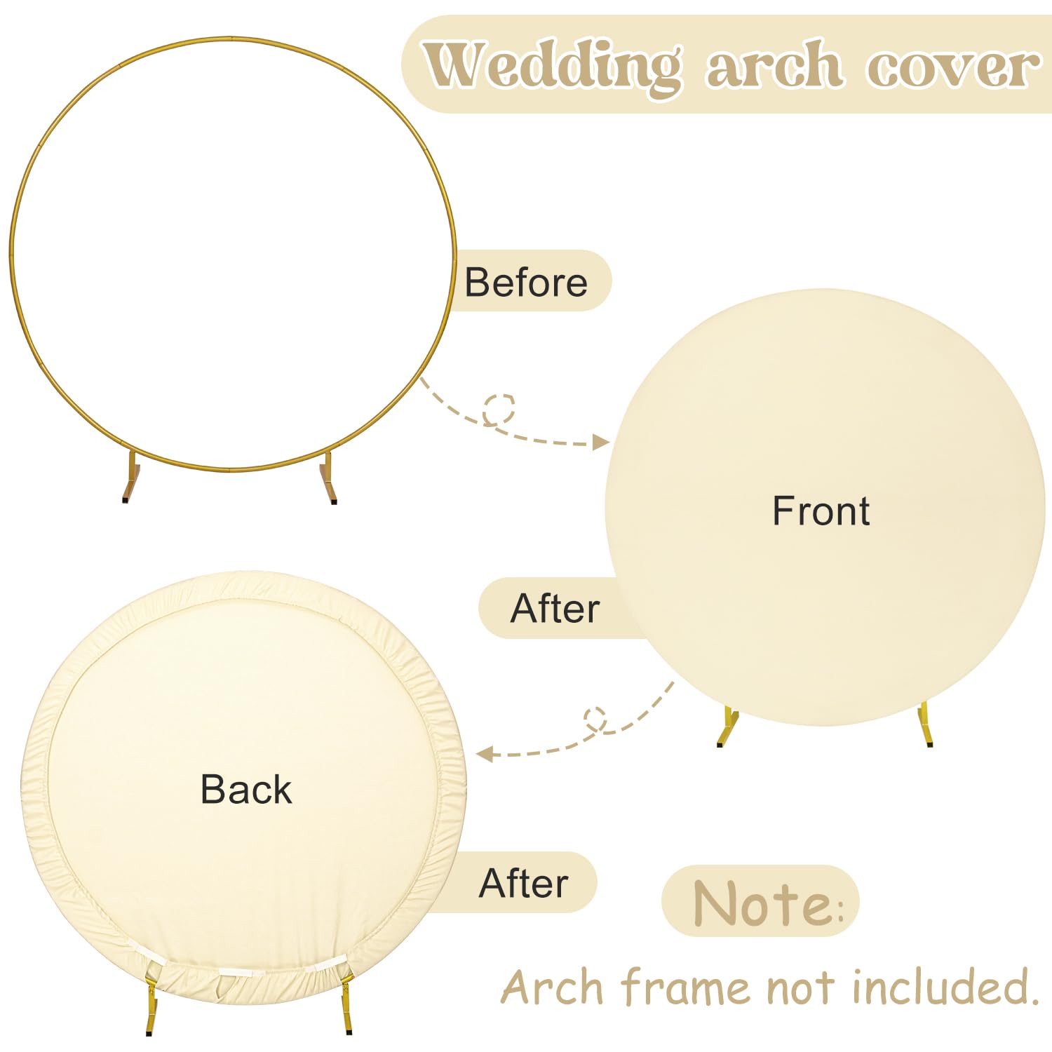 Snapklik.com : 6FT Round Wedding Arch Cover For 6FT Circle Arch Stand ...