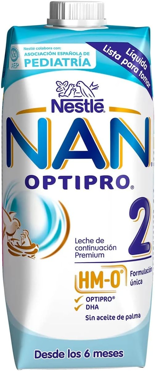 Nestlé NAN OPTIPRO 2 Líquida - Leche de continuación - 500ml : Amazon ...