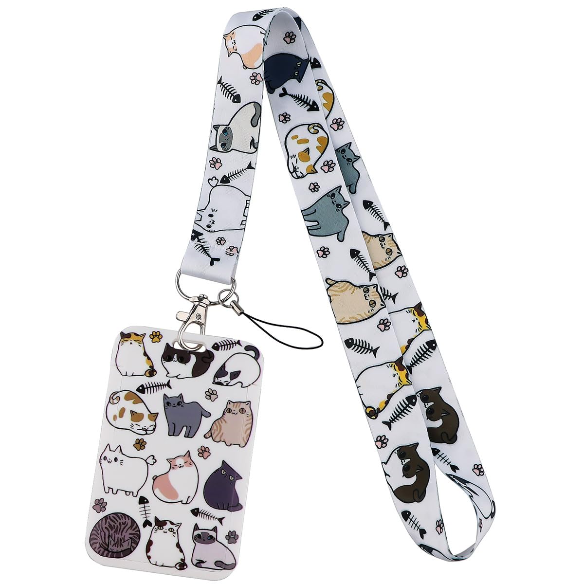 Amazon.com : Lanyard with Card Sleeve Card Holder Fabric ID Holds 2 ...