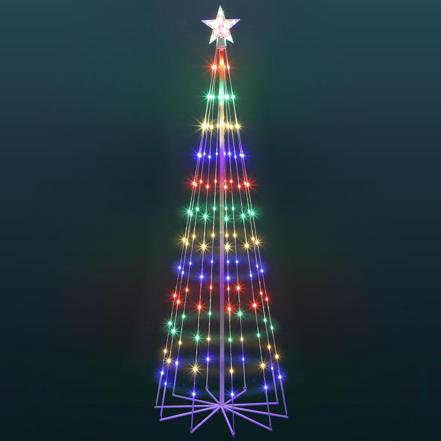 Amazon.com: Skcoipsra 6' LED Animated Christmas Tree, Multicolor ...