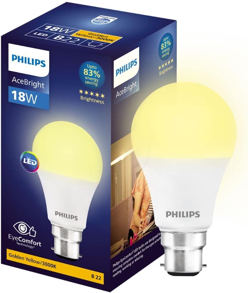 PHILIPS 10-watt LED Bulb | AceSaver High Wattage LED Bulb | Base: B22 ...