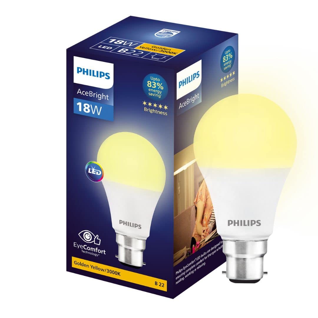 Buy Philips 18w LED Bulb |AceBright High Wattage LED Bulb|Base: B22 ...