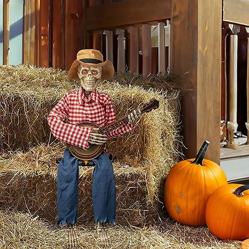 Amazon.com: Funny Animated Dueling Banjo Skeletons, Halloween Animated ...