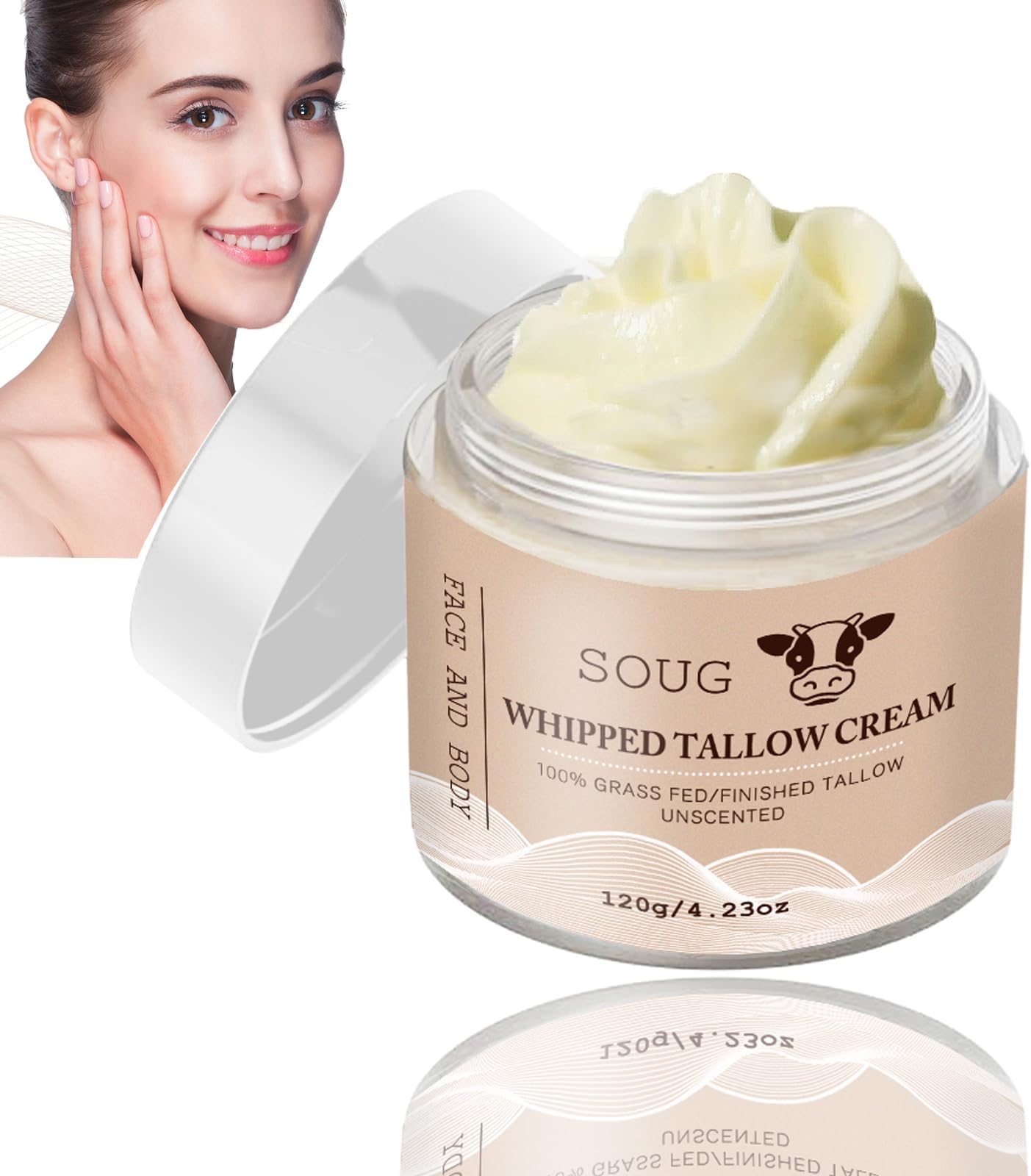 Amazon.com: Luxvez Beef Tallow Face Moisturizer: Grass Fed Beef Tallow ...