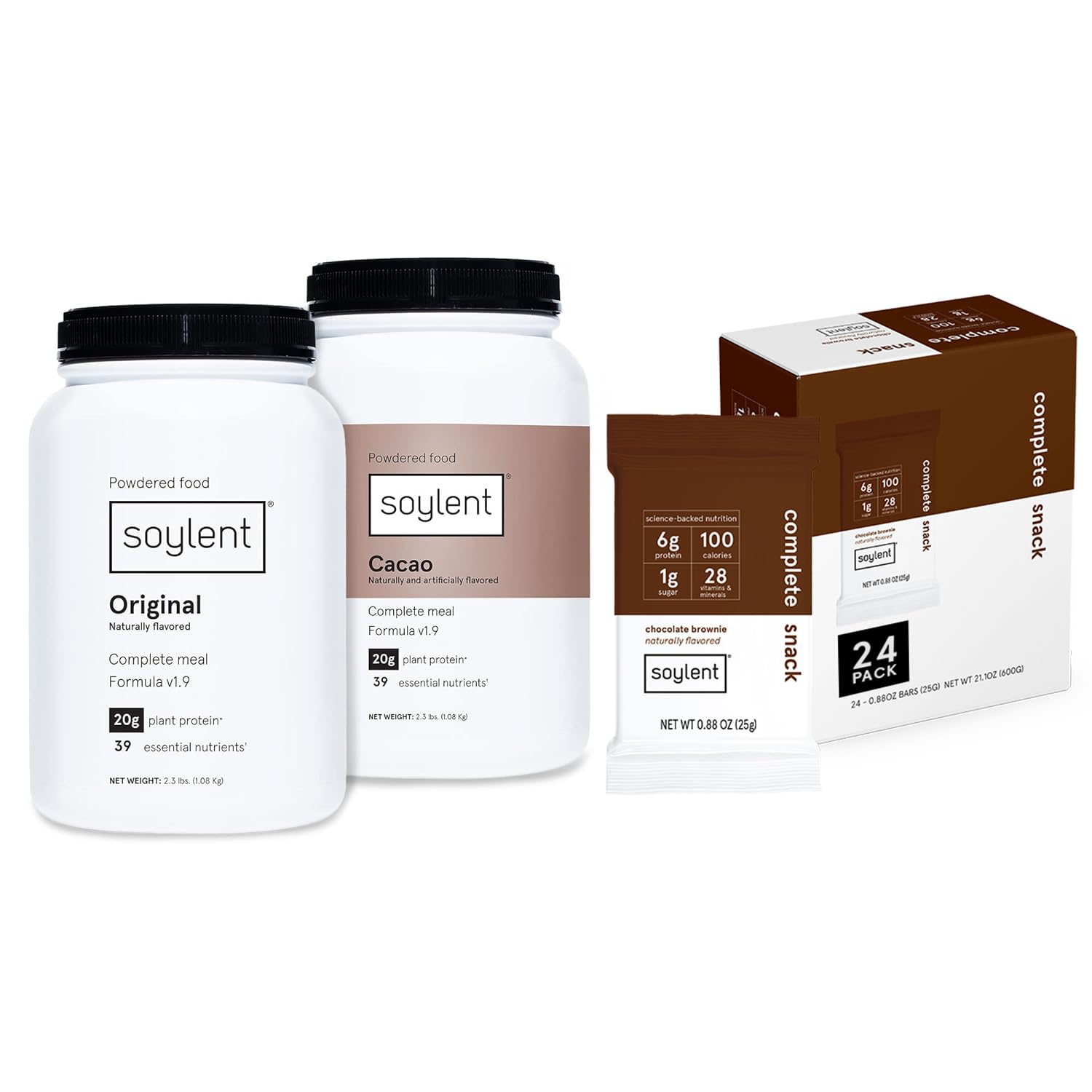 Amazon.com : Soylent Meal Replacement Powder and Squared Bundle - 15.8 ...