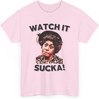 Amazon.com: Watch It Sucka Vintage Tee – 70s Comedy Graphic Shirt ...