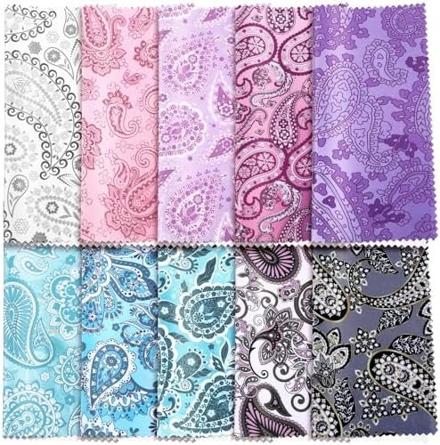 Amazon.com: 20 Pcs Microfiber Cleaning Cloth Cute Paisley Waves Design ...