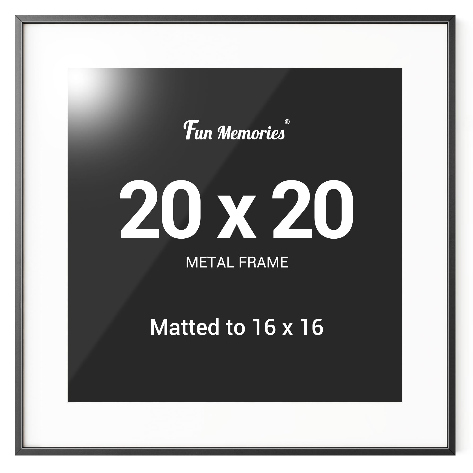 Amazon.com - Fun Memories 20x20 Black Frame - 20x20 Picture Frames ...
