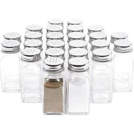 Amazon.com: 24 Pack Glass Salt and Pepper Shakers Bulk Set, Spice ...