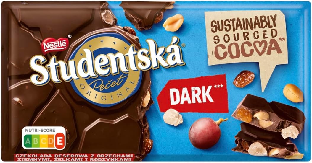 Amazon.com : Orion Studentska Dark Chocolate Raisins and Nuts 170 g ...