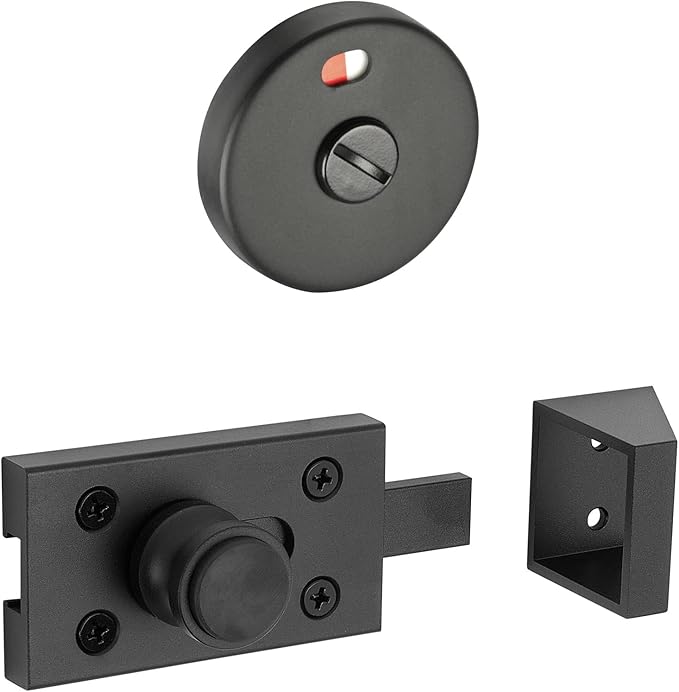 Matte Black Aluminium Cubicle Door Lock with Buffer Indicator Release ...