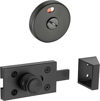 Matte Black Aluminium Cubicle Door Lock with Buffer Indicator Release ...