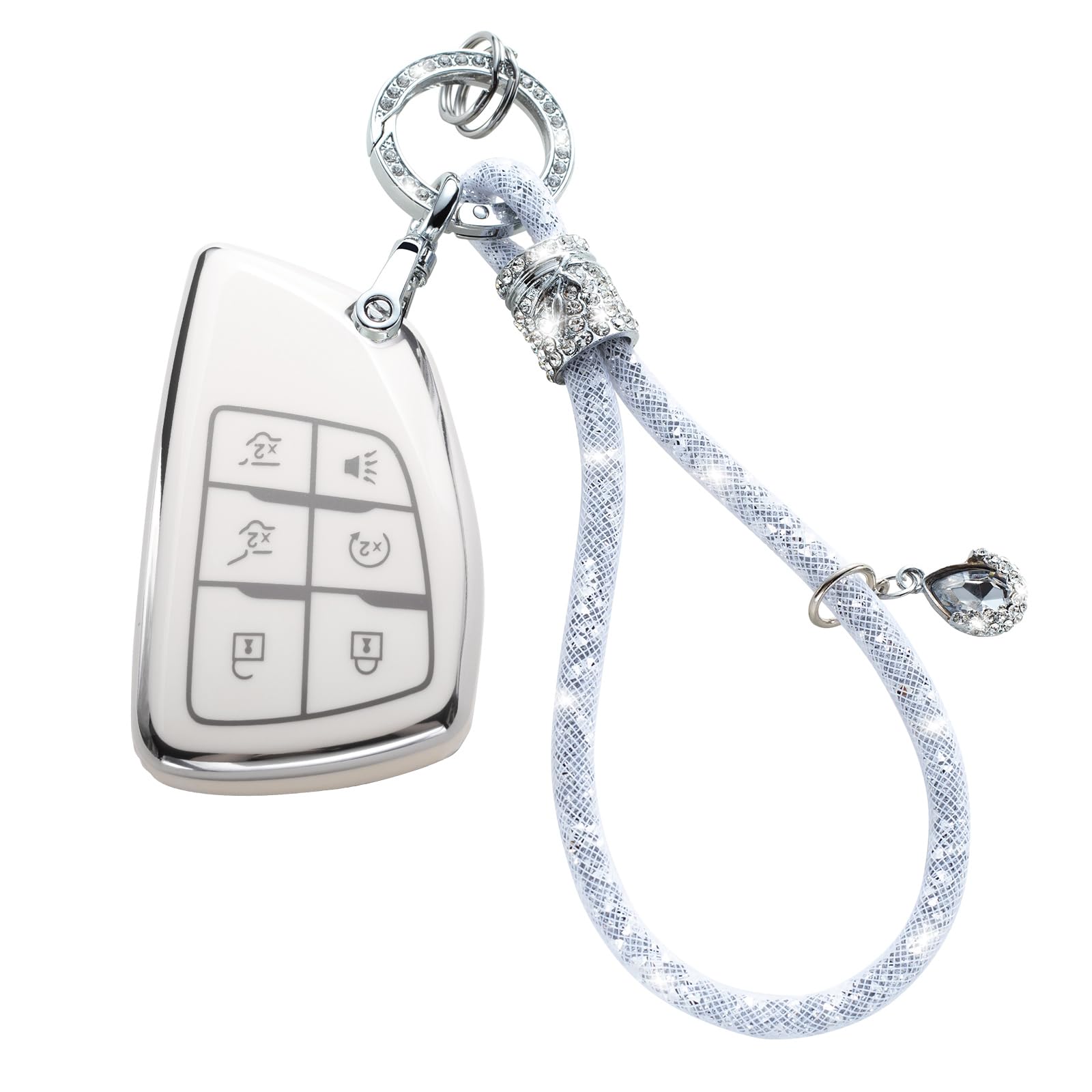 Amazon.com: COXTOBRH for Buick Key Fob Cover with Crystal Car Keychain ...