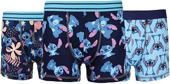 Bioworld Lilo & Stitch All-Over Stitch Character Prints Men's 3-Pack ...