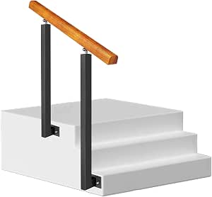 Side Mount Handrails for Outdoor Steps, Fit 1-3 Step Stair Railing ...