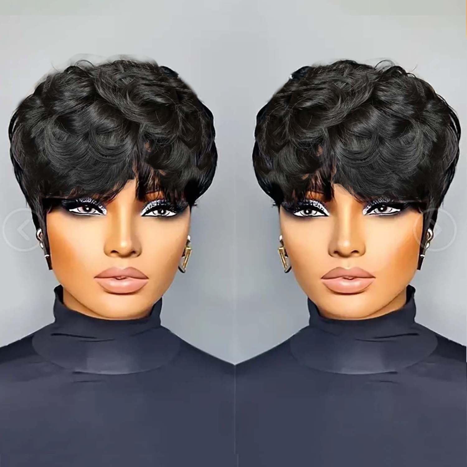 Amazon.com : Yviann Pixie Cut Wig Human Hair Short Hair Wigs Pixie ...