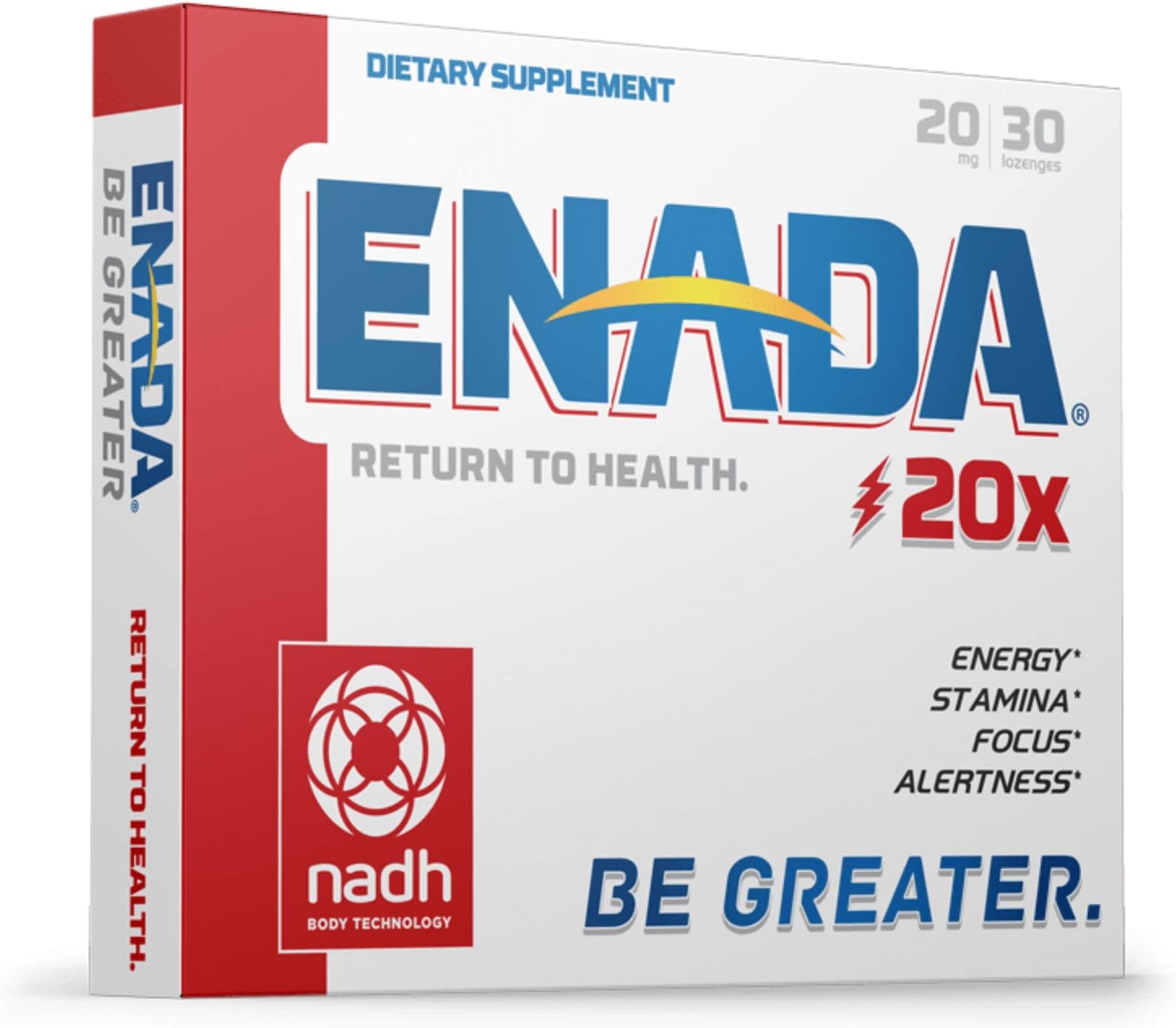 Amazon.com: ENADA 20 x NADH Supplement | Boost Energy, Mental Focus ...