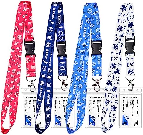 Cruise Lanyard for Ship Cards, 4 Pack Waterproof Cruise Lanyard with ...