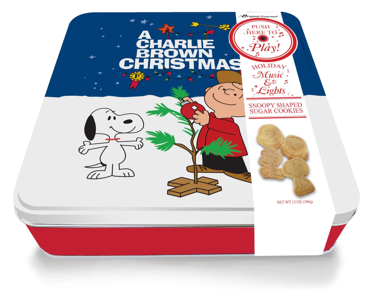 Amazon.com: Music & Lights Snoopy & Charlie Brown Tin w/ 12oz of Sugar ...