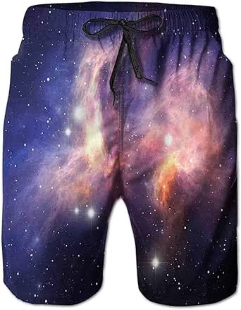 feprena Galaxy Mens Swim Trunks,Space Theme,Quick Dry Swim Shorts with ...