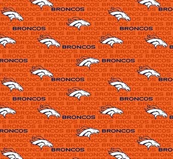 Amazon.com: Denver Broncos Cotton Fabric - NFL Team Logo Cotton Fabric ...