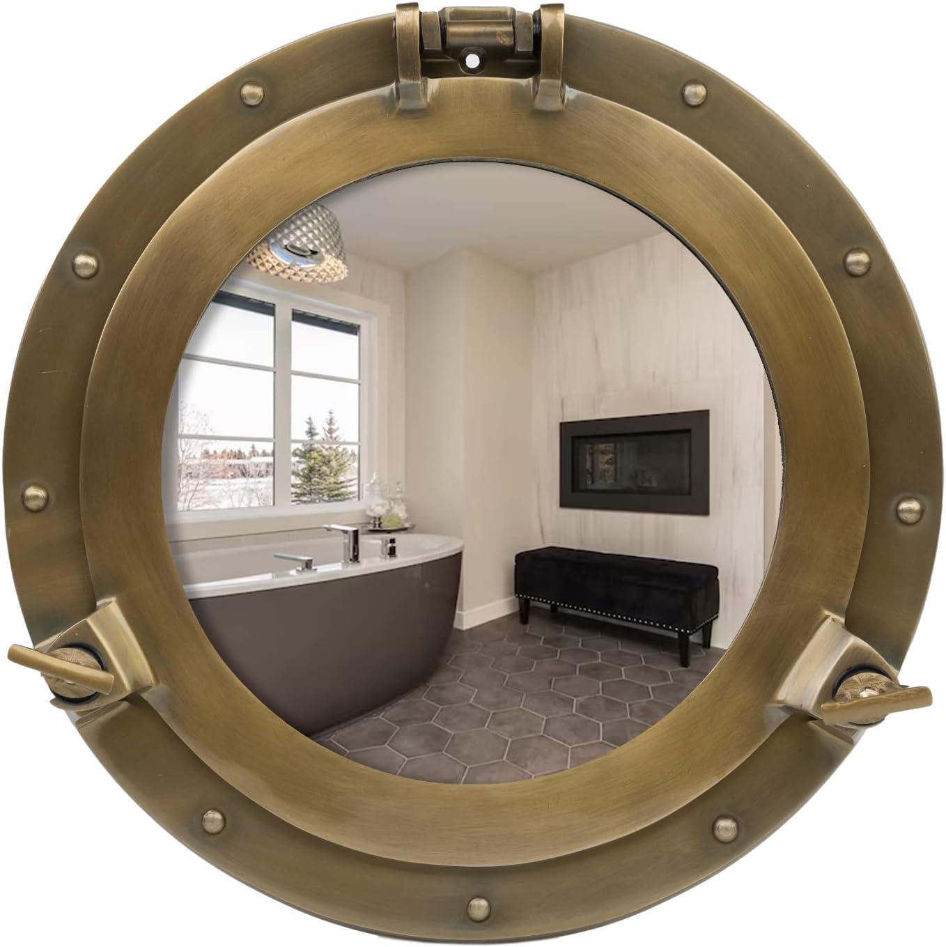 Amazon.com: Nagina International, 17" Aluminum Porthole Antique Finish ...