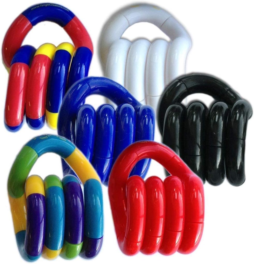 Amazon.com: Selection of Tangle Brand Twister ( 6 Pack) Hand Toys for Special Needs A.D.D ADHD ...