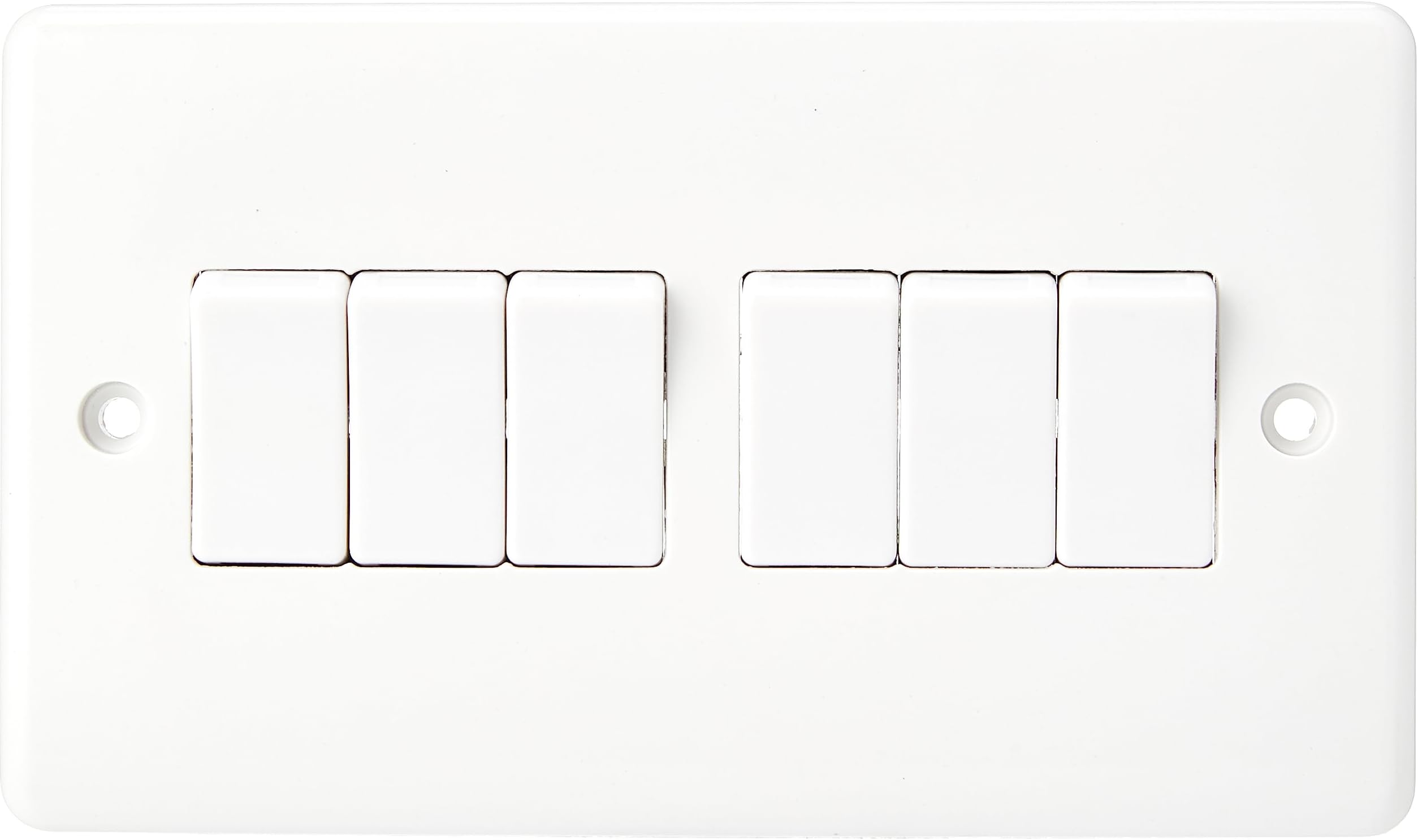 Customised Grid Switch Kitchen Control Panel - 6 Gang (White) : Amazon ...