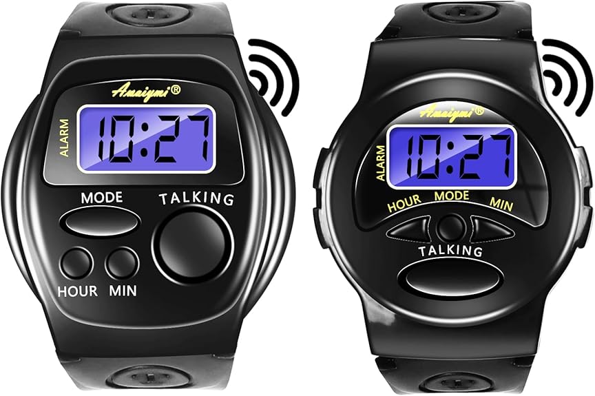 Amazon.com: Awaiymi 2 Pack Talking Watch English Talking Watches for ...
