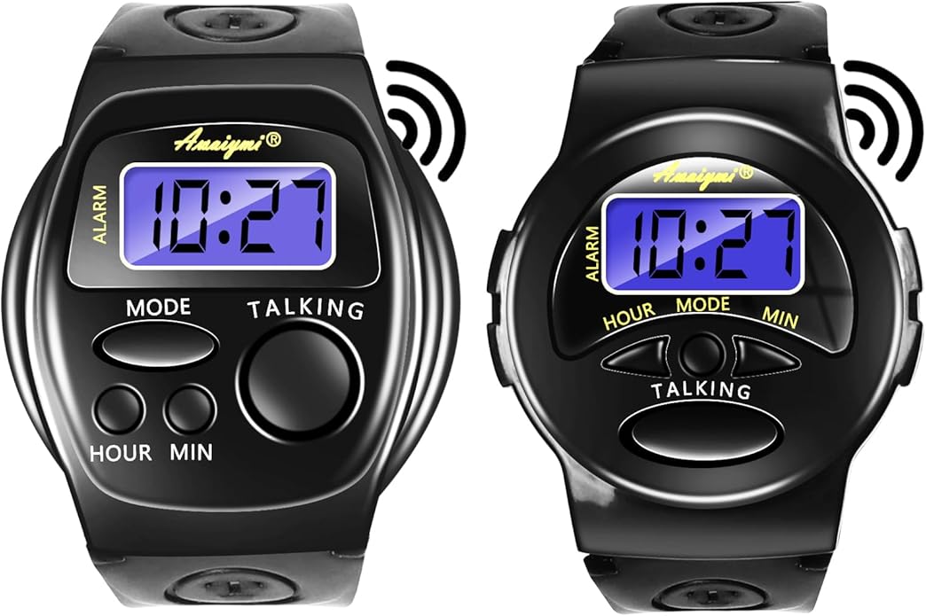 Amazon.com: Awaiymi 2 Pack Talking Watch English Talking Watches for ...