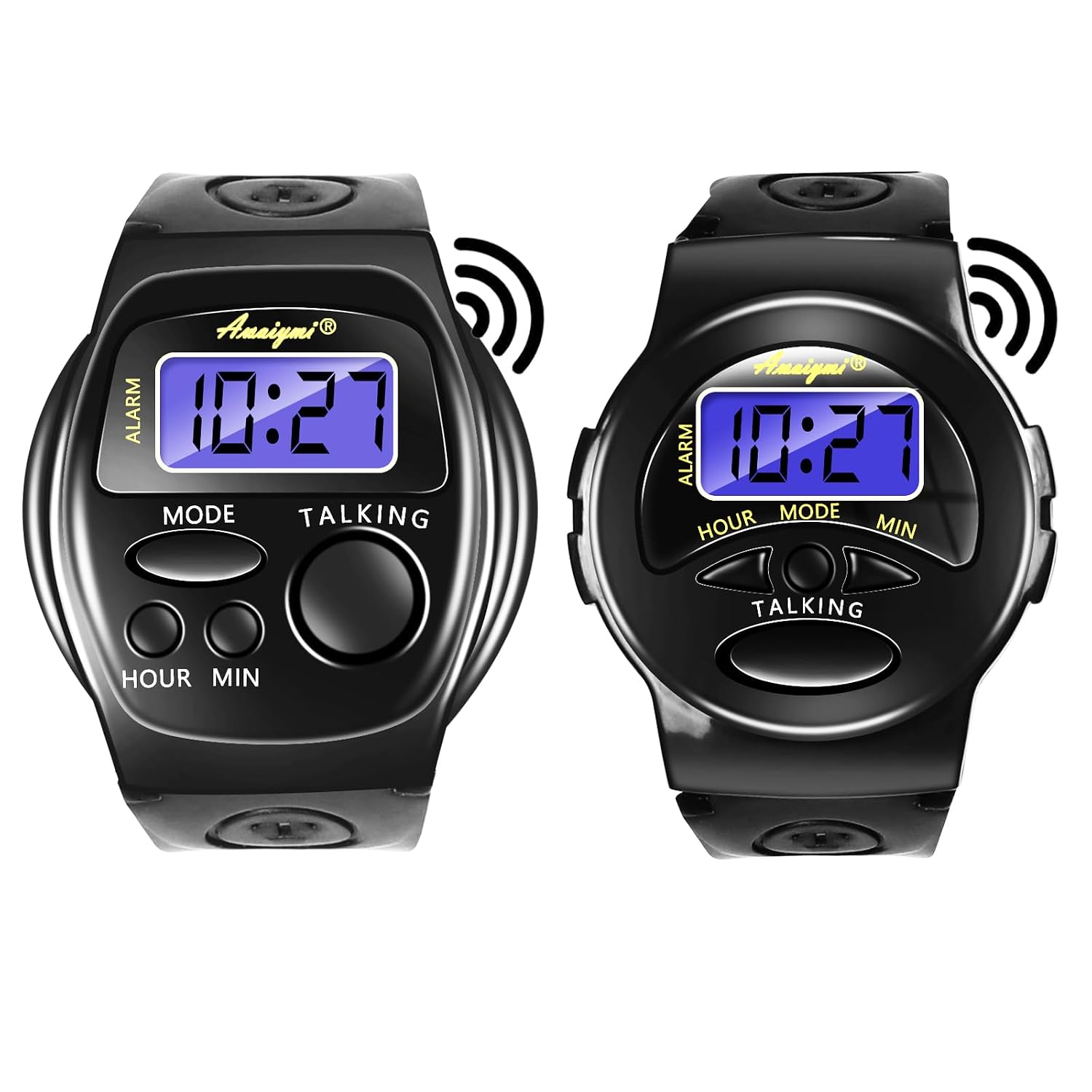 Awaiymi 2 Pack Talking Watch English Talking Watches for The Blind ...
