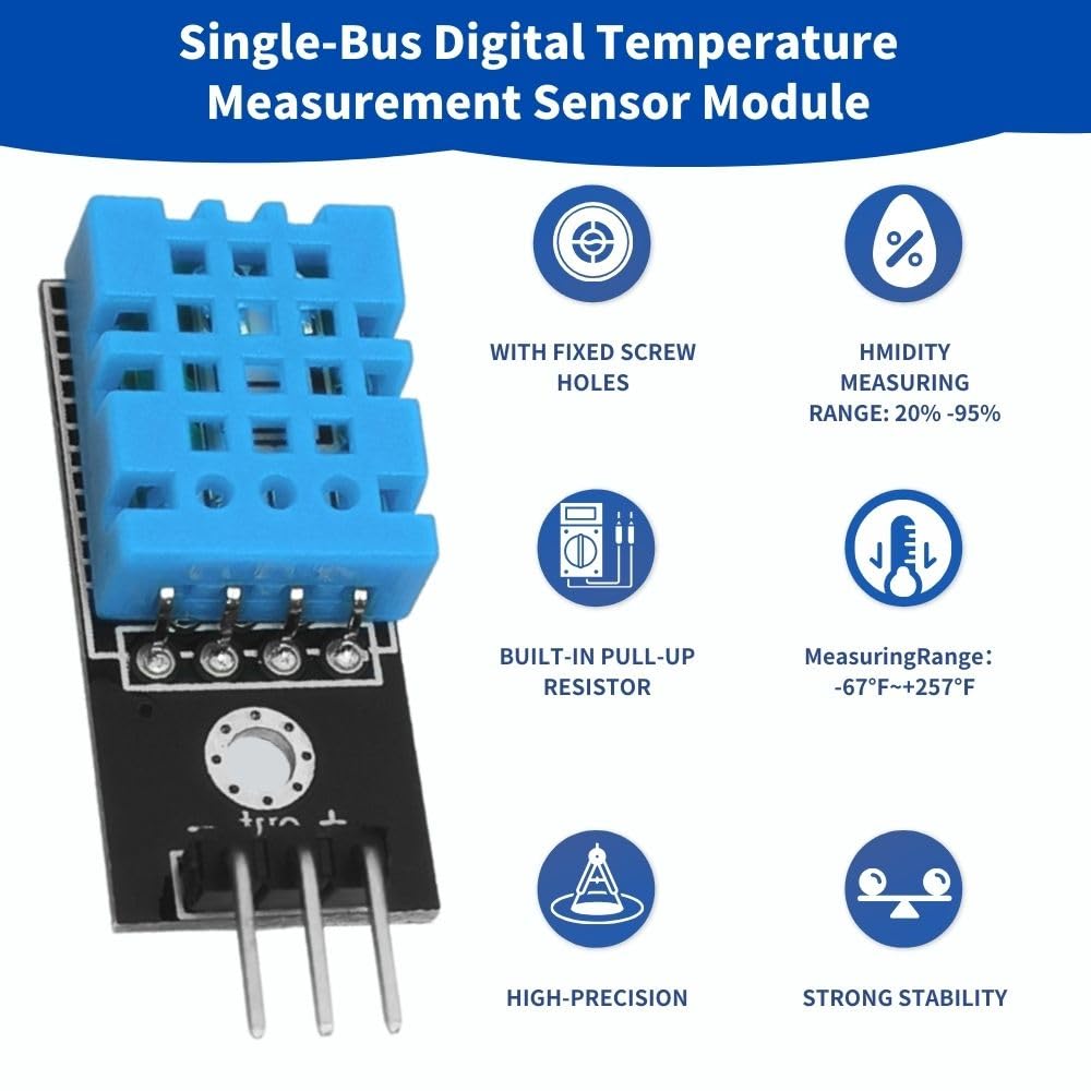 Snapklik.com : 2Pcs DHT11 Temperature Humidity Sensor Module Digital ...