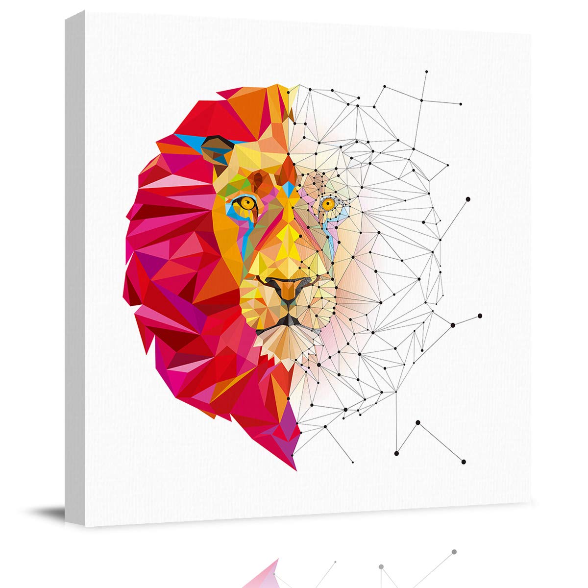Geometric Lion Art