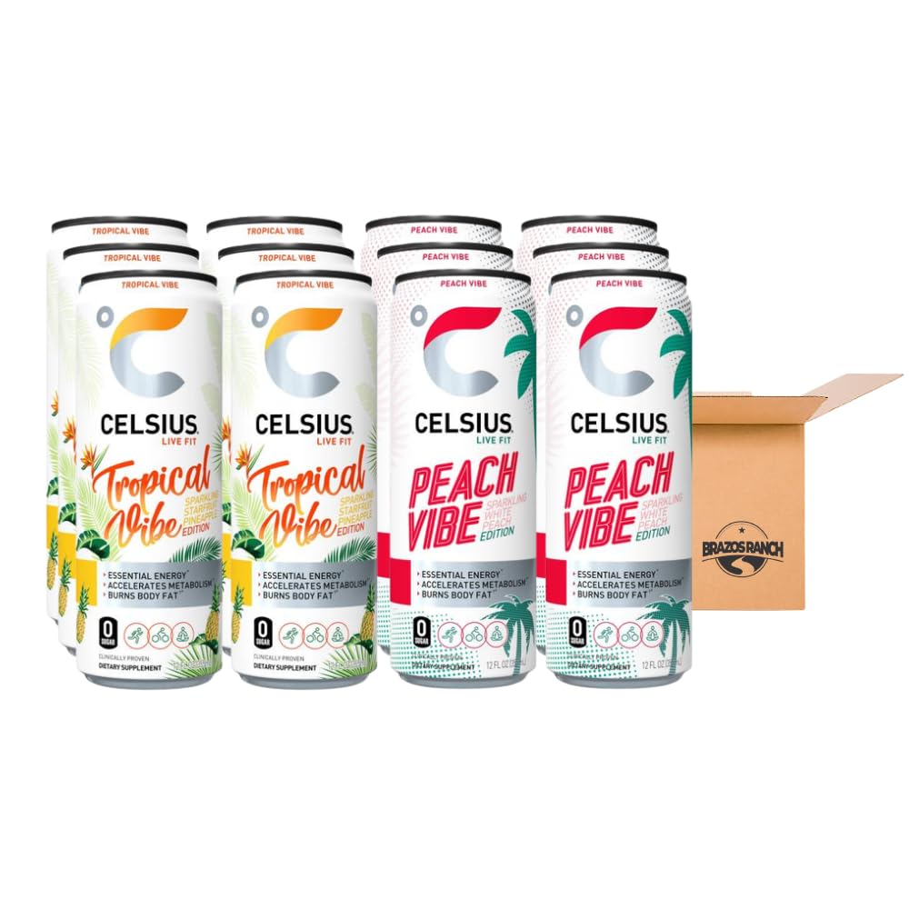 Snapklik.com : Celsius Sparkling Energy Drink Peach & Tropical Vibe No ...