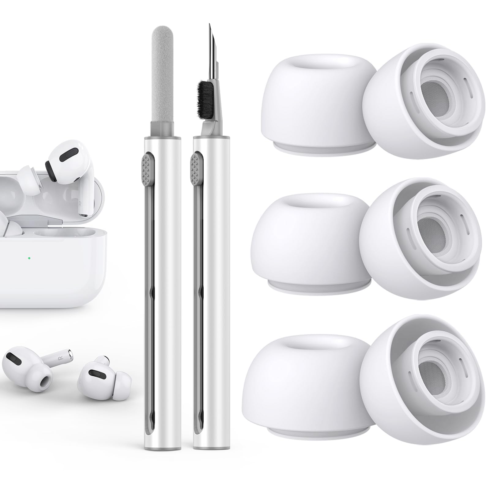 Replacement Ear Tips for AirPods Pro & 2nd Generation with Noise ...