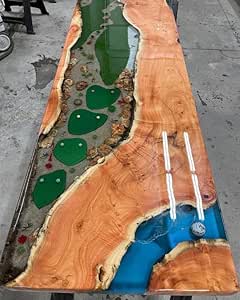 Amazon.com: TUZECH Premium Large Golf Epoxy Resin Conference Table ...