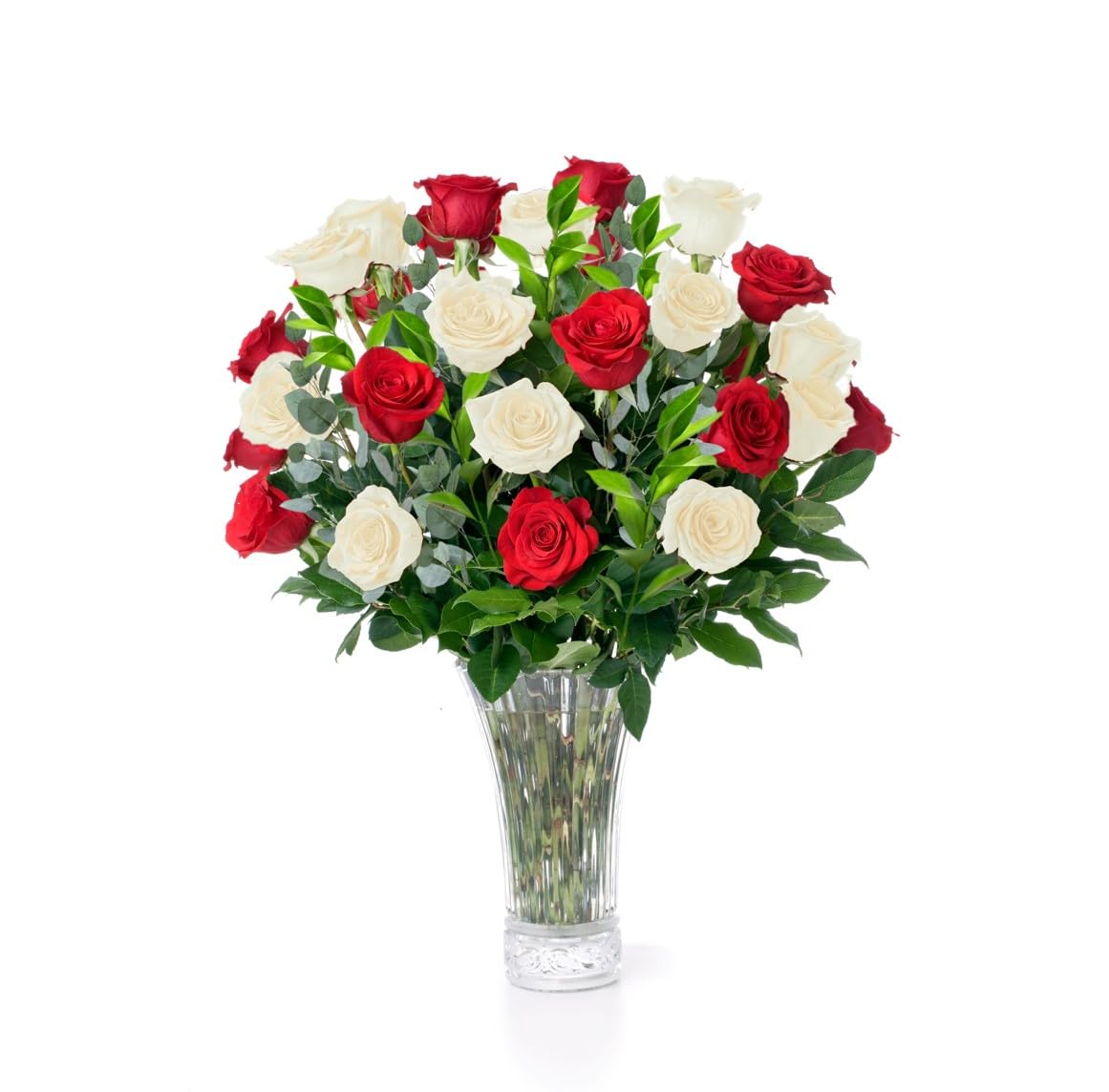 Amazon.com: Aquarossa Farms - 2 Dozen Roses Christmas Bouquet, Best ...