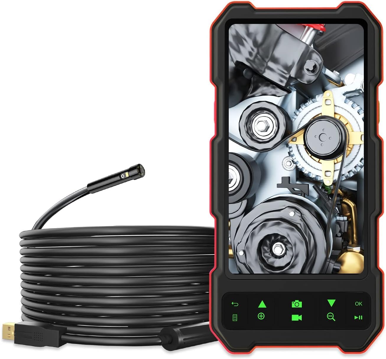 Amazon.com: Kngiybo Pipeline Inspection Camera Endoscope Dual Lens ...