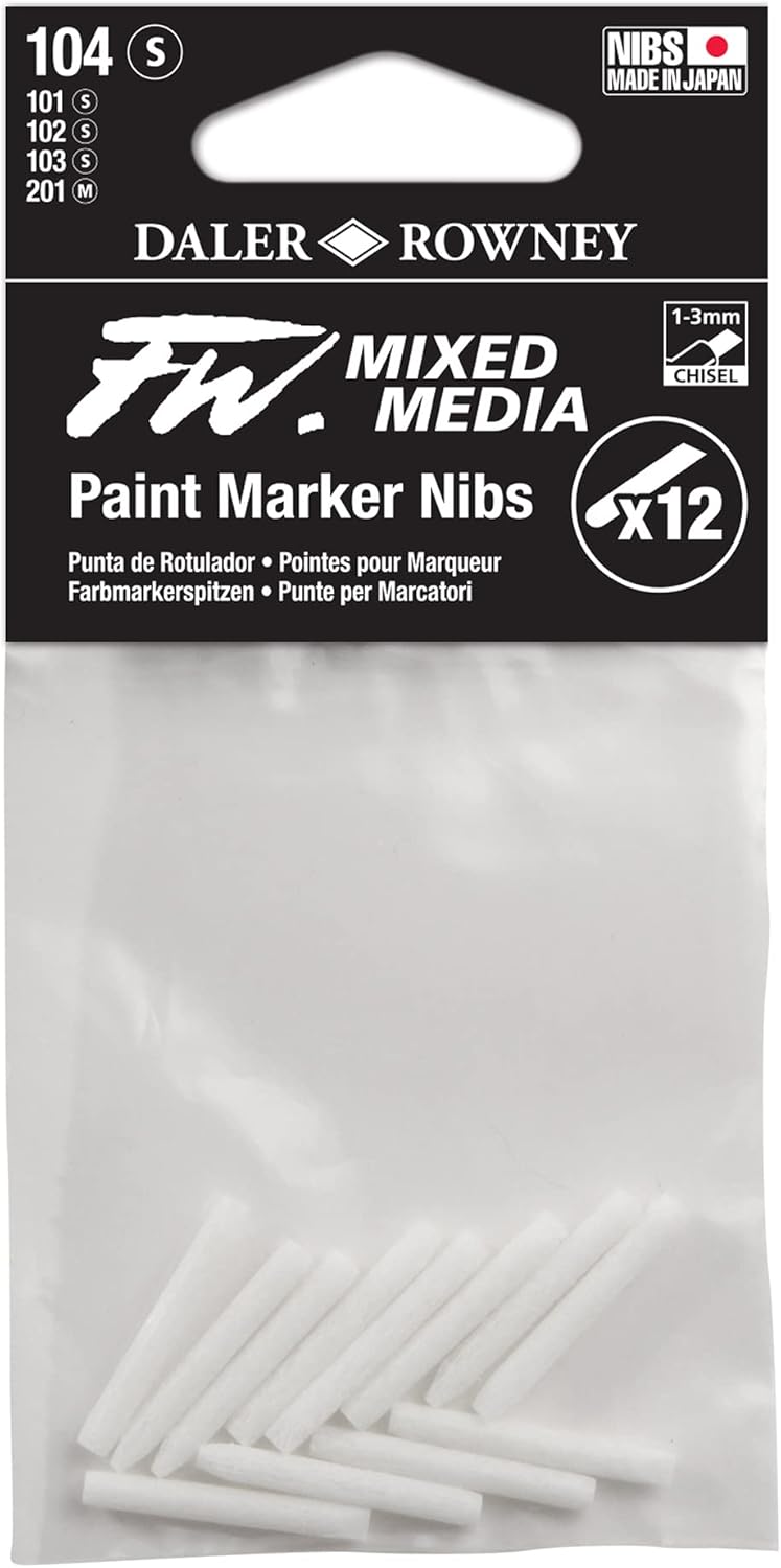 Amazon.com: Daler Rowney FW Mixed Media Paint Marker Nibs, Pack of 12 ...