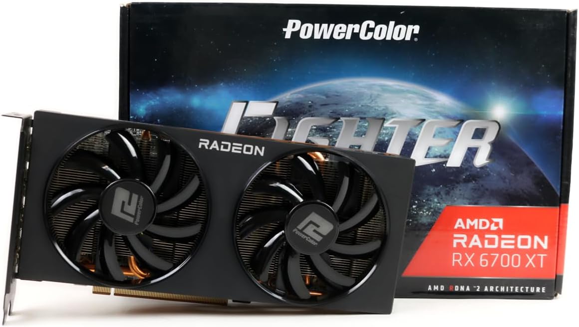 PowerColor Fighter AMD Radeon RX 6700 XT Gaming Graphics Card with 12GB ...