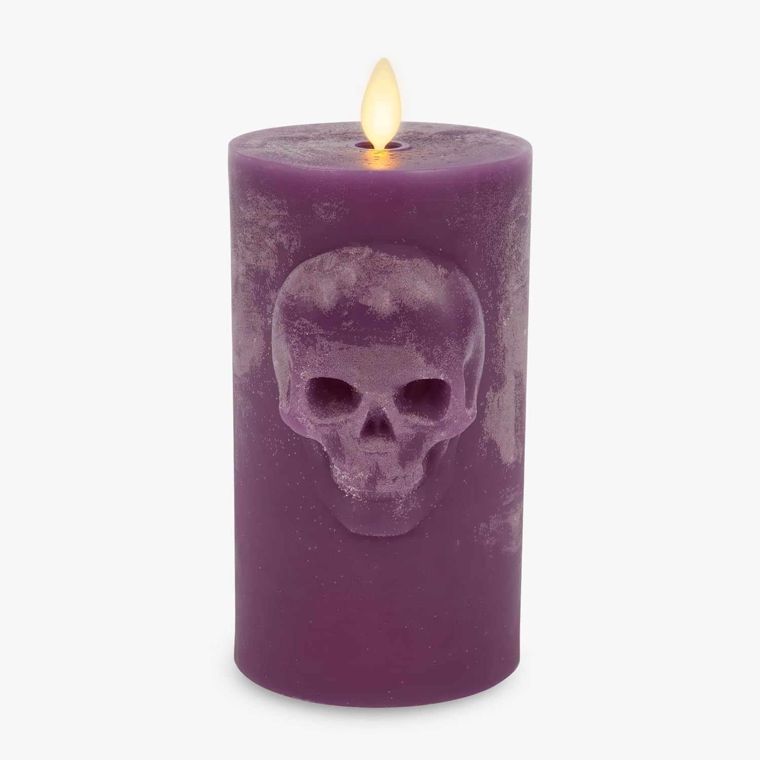 Amazon.com: Luminara Chalky Skull LED Candle, Imperial Purple, Moving ...