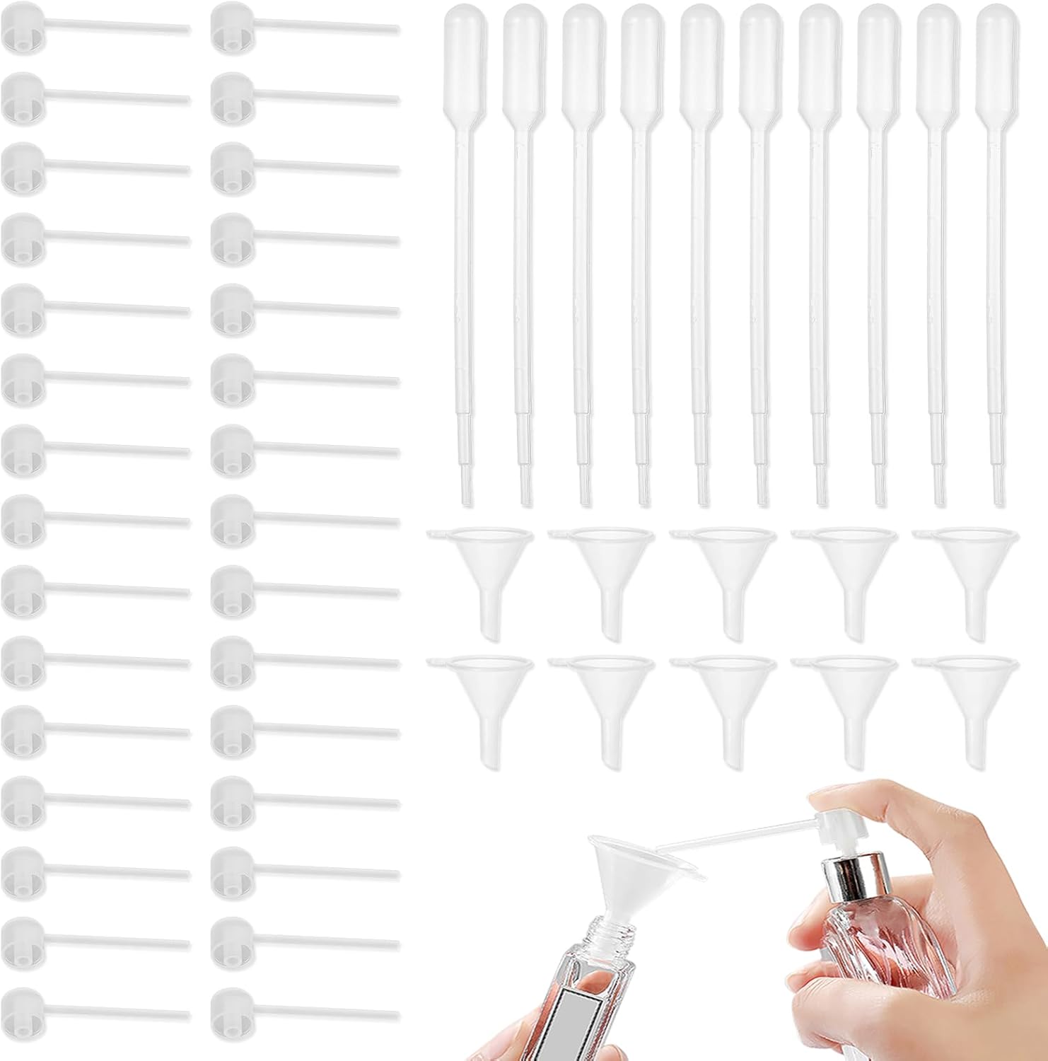 Amazon.com: ChaserRoad 50pcs Perfume Refill Tool Kit - Includes Tiny ...
