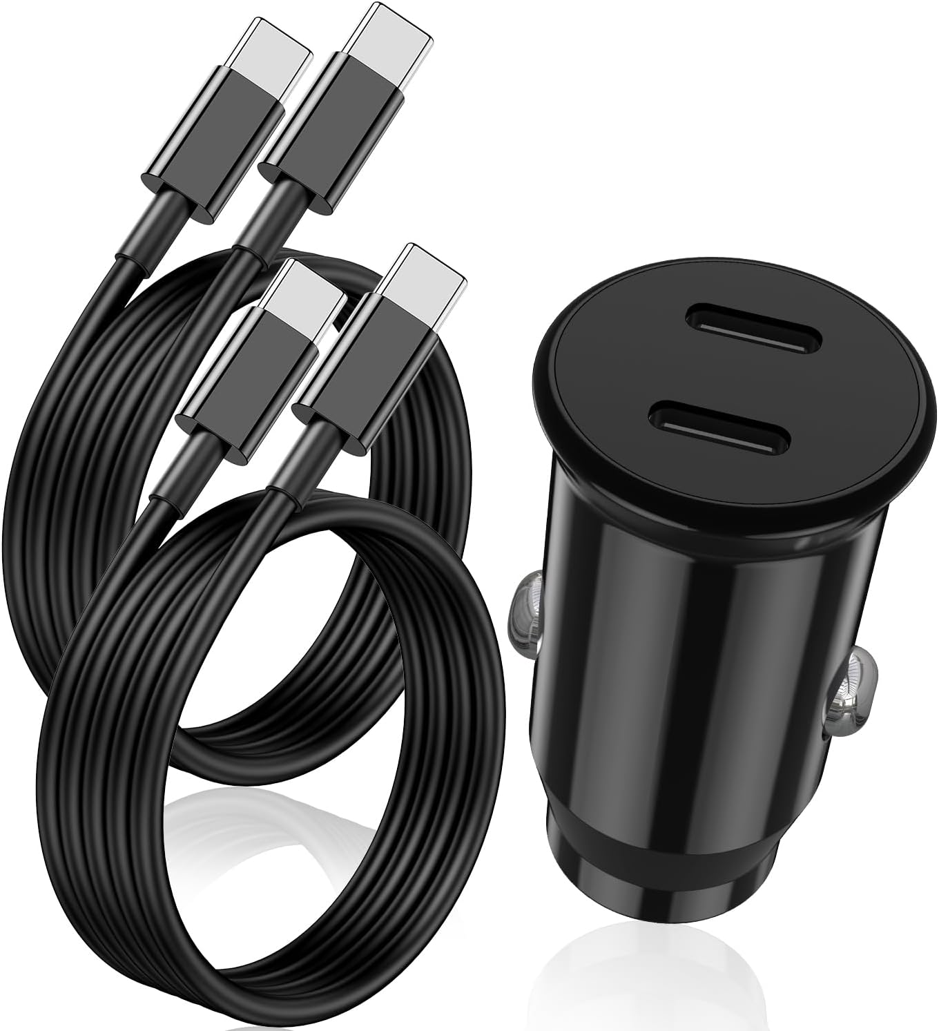 Amazon.com: USB C Car Charger Fast Charging, Dual Port PD iPhone Fast ...